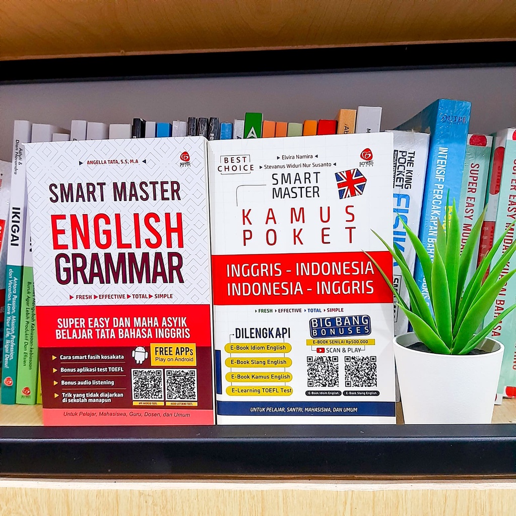 Jual PAKET 2 BUKU PINTAR BAHASA INGGRIS SMART MASTER ENGLISH GRAMMAR DAN SMART POCKET KAMUS ...