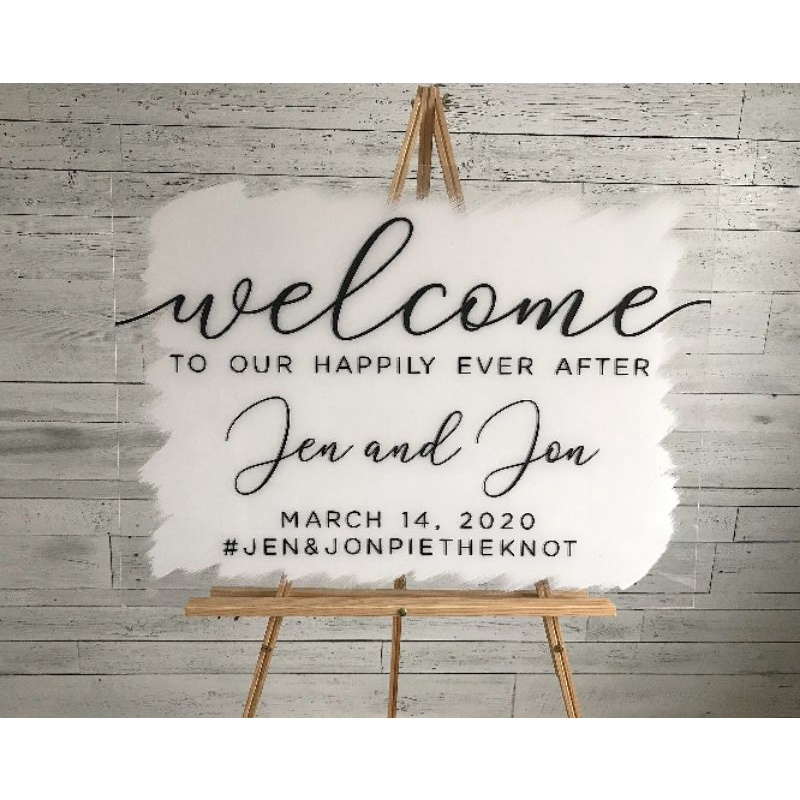 Jual WELCOME SIGN WEDDING ACRYLIC || Akrilik Welcome Sign Pernikahan ...