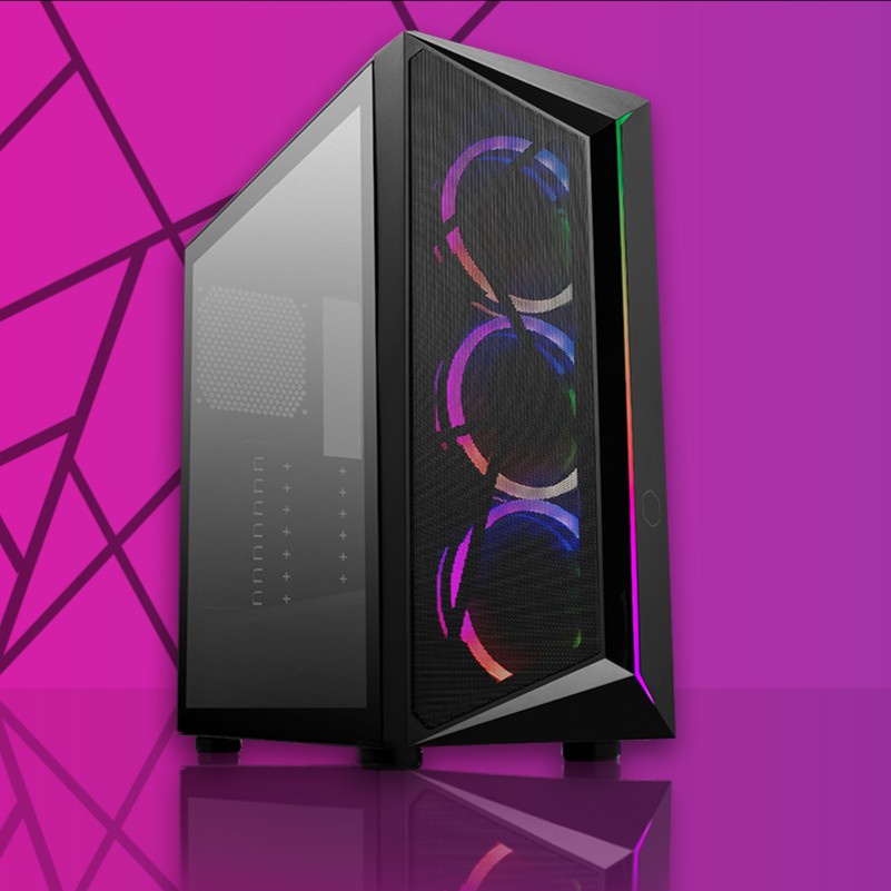 Jual COOLER MASTER CMP 510 MID TOWER TEMPERED GLASS PC CASE GAMING ...