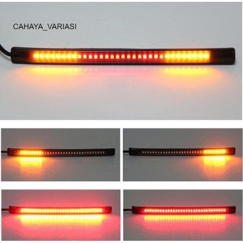 Jual TEBAL Lampu Led Stop Rem Strip 3 in 1 sen sein 17cm fleksibel DRL ...