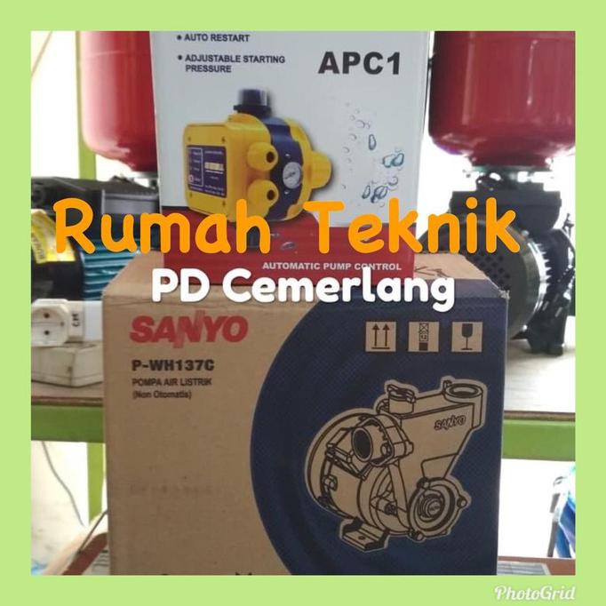 Jual Pompa Air Pendorong Otomatis Sanyo Booster Pump Otomatis ...
