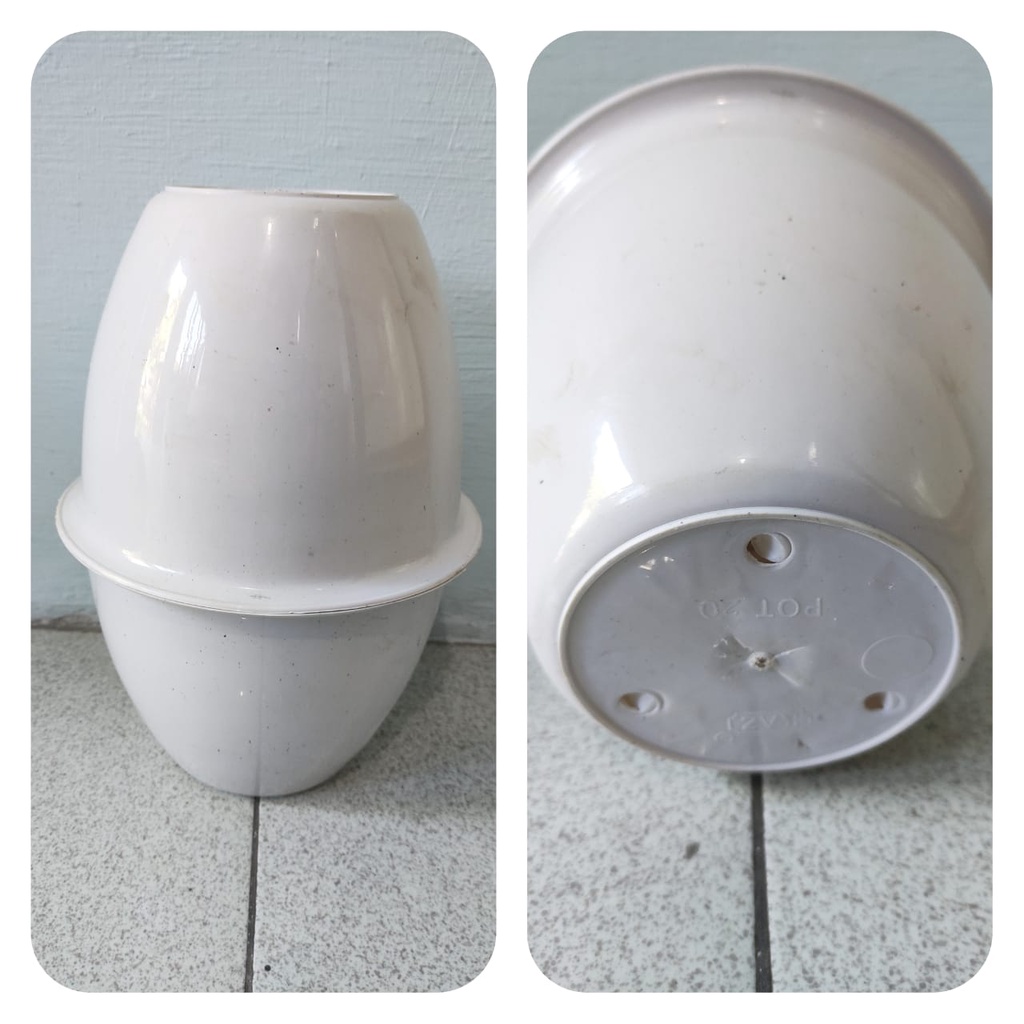 Jual KZ Pot Dora Putih Polos 20 | Shopee Indonesia