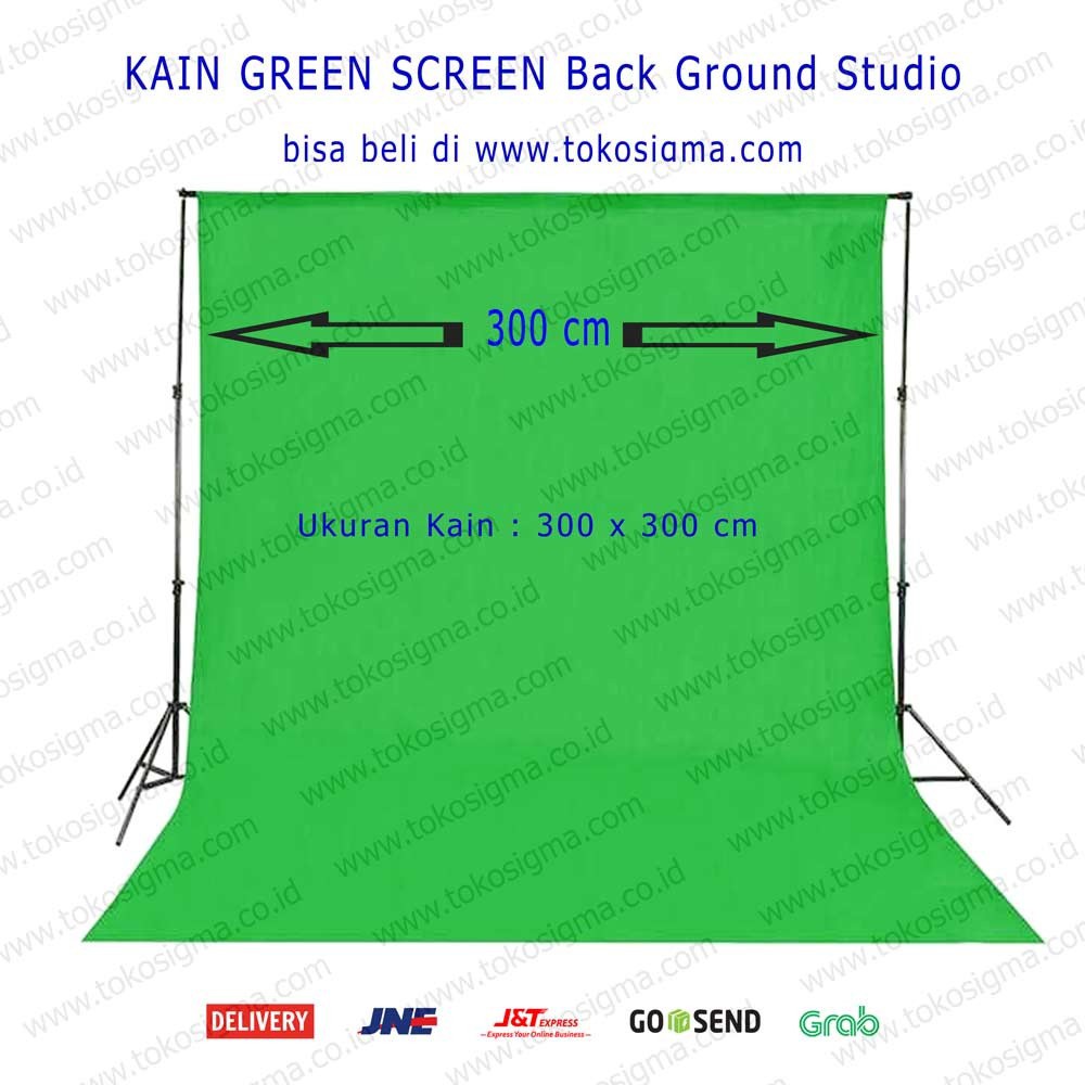 Jual KAIN GREEN SCREEN BACKGROUND BACK DROP CLOTH MUSLIN LAYAR PHOTO ...