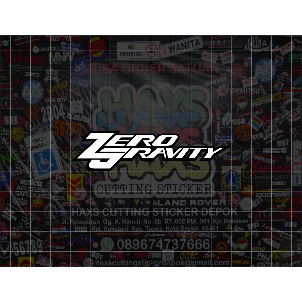Jual Cutting Sticker Zero Gravity Ukuran 8 Cm | Shopee Indonesia