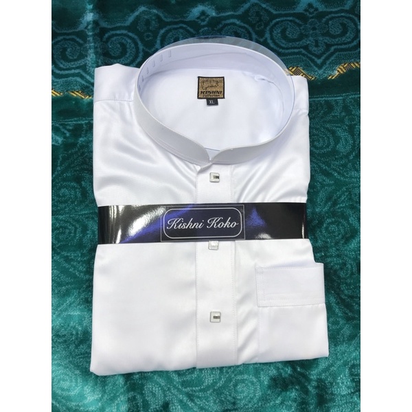 Jual gamis pria lengan pendek new model kancing Snap kerah Shanghai ...