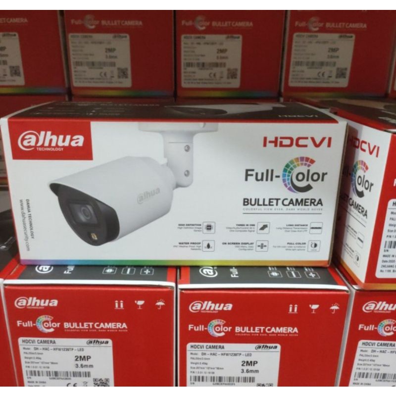 Jual CCTV DAHUA OUTDOOR 2 MP HAC-HFW1239TP-LED FULL COLOUR 3,6mm ...