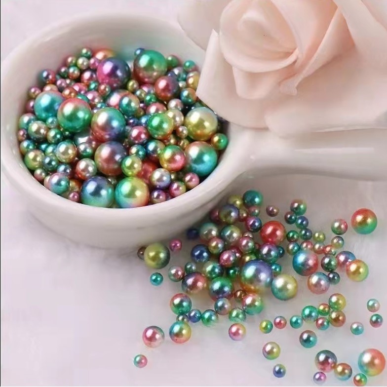 Jual Manik-Manik Mutiara Imitasi Bahan Plastik Abs Warna Pelangi Uk 3 ...
