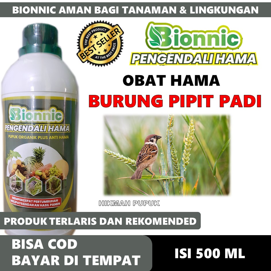 Jual PROMO COD BIONNIC Obat Hama Burung Pada Padi - Obat Pembasmi Hama ...