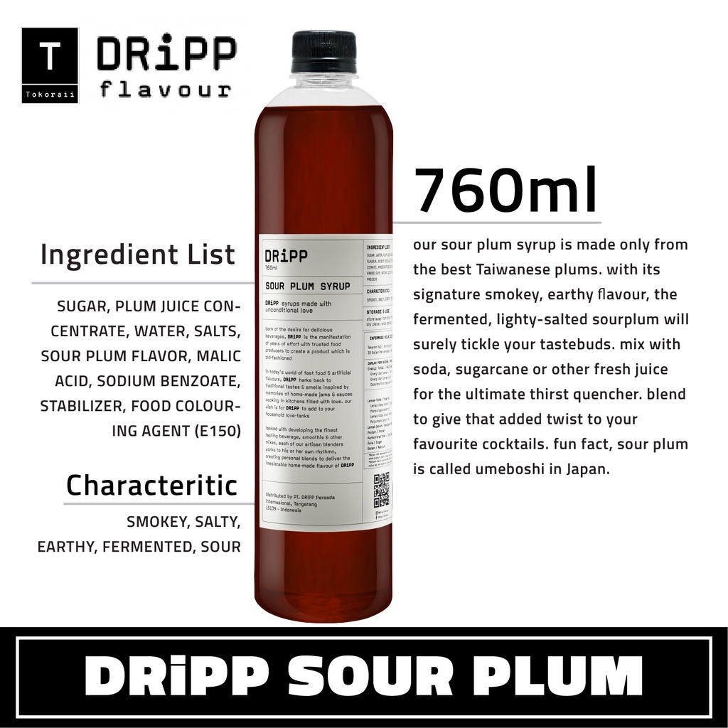 Jual Dripp Sirup / Syrup - Sour Plum Syrup 760 ml (Sirup plum asam ...