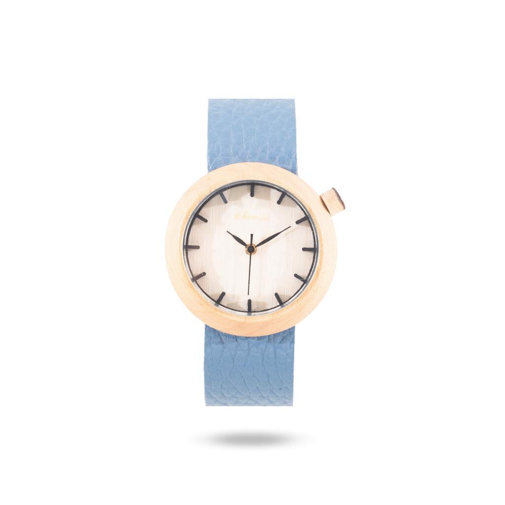 Jual Eboni Jam Tangan Kayu Mini Maple 2.0's - Steel Blue | Shopee Indonesia
