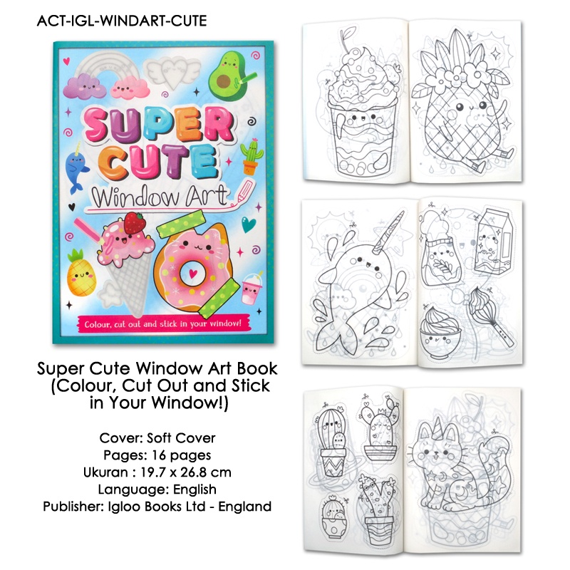 Jual [Igloo Books] Magical / Super Cute Window Art Book (Colour, Cut ...