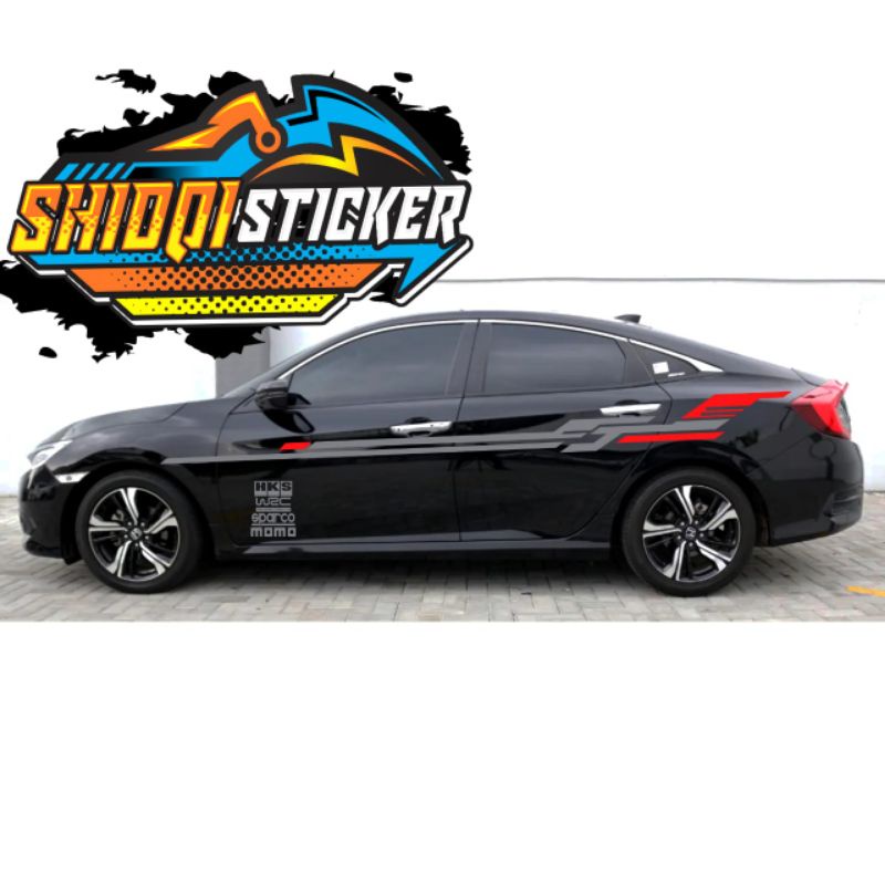 Jual stiker mobil sedan list bodi mobil sedan striping mobil sedan ...