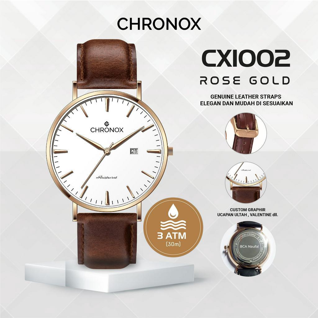 Jual CHRONOX Jam Tangan Pria Kulit Analog - CX1002 NOBLE | Shopee Indonesia