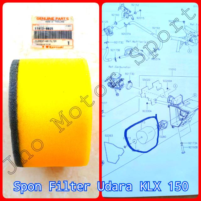 Jual Spon Filter Udara KLX 150 Orisinal | Shopee Indonesia