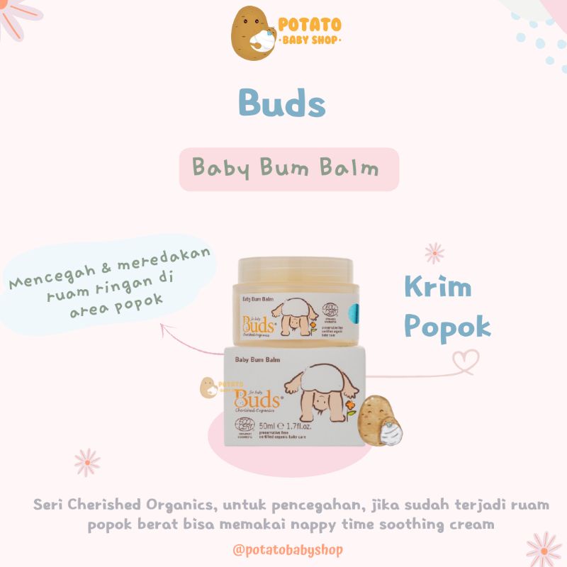 Jual Buds Cherished Organics - Baby Bum Balm Krim Popok Pencegahan ...