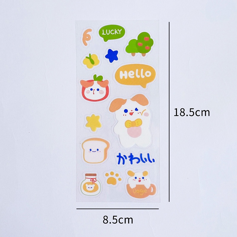 Jual Stiker PVC Aesthetic 1 Lembar Panjang | Sticker Cute Animal ...