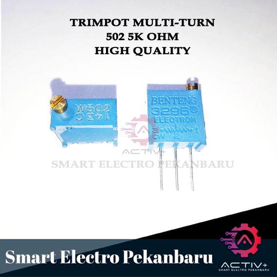 Jual ORIGINAL TRIMPOT 502 5K OHM MULTI-TURN POTENSIO METER MULTITURN ...