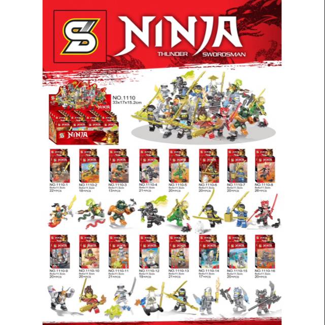 Jual Brick SY1110 Mini Fugure NinjaGo 16 in 1 | Shopee Indonesia