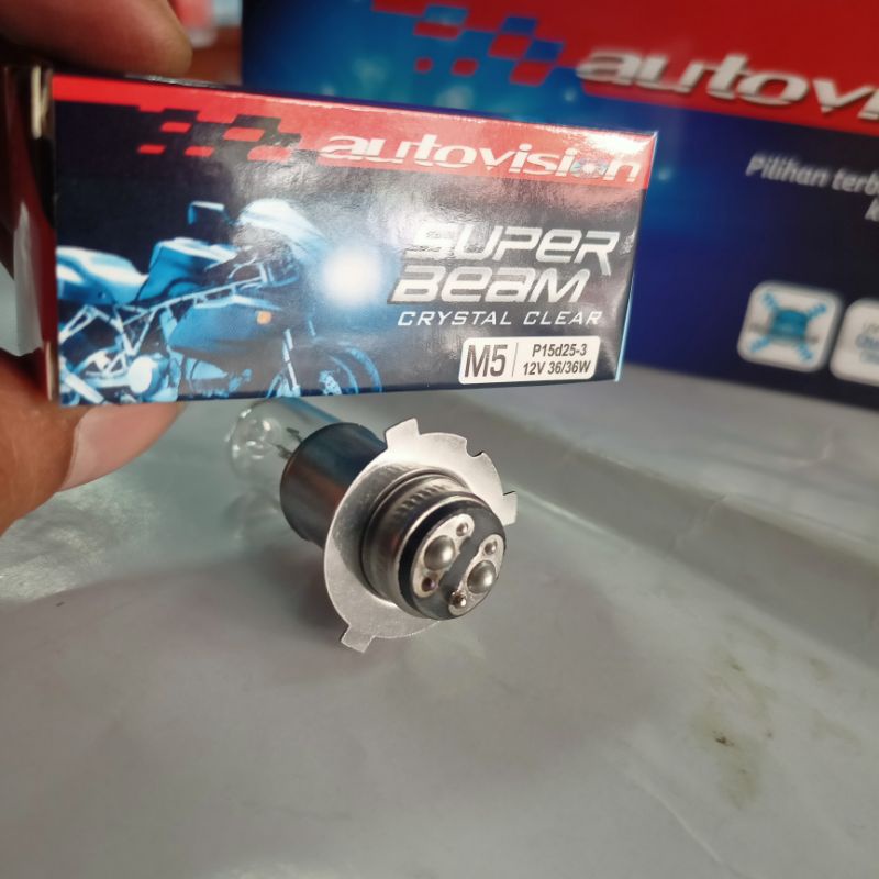 Jual BOHLAM HALOGEN H5 KAKI TIGA AUTOVISION GLPRO TIGER SUPRA SCORPIO ...