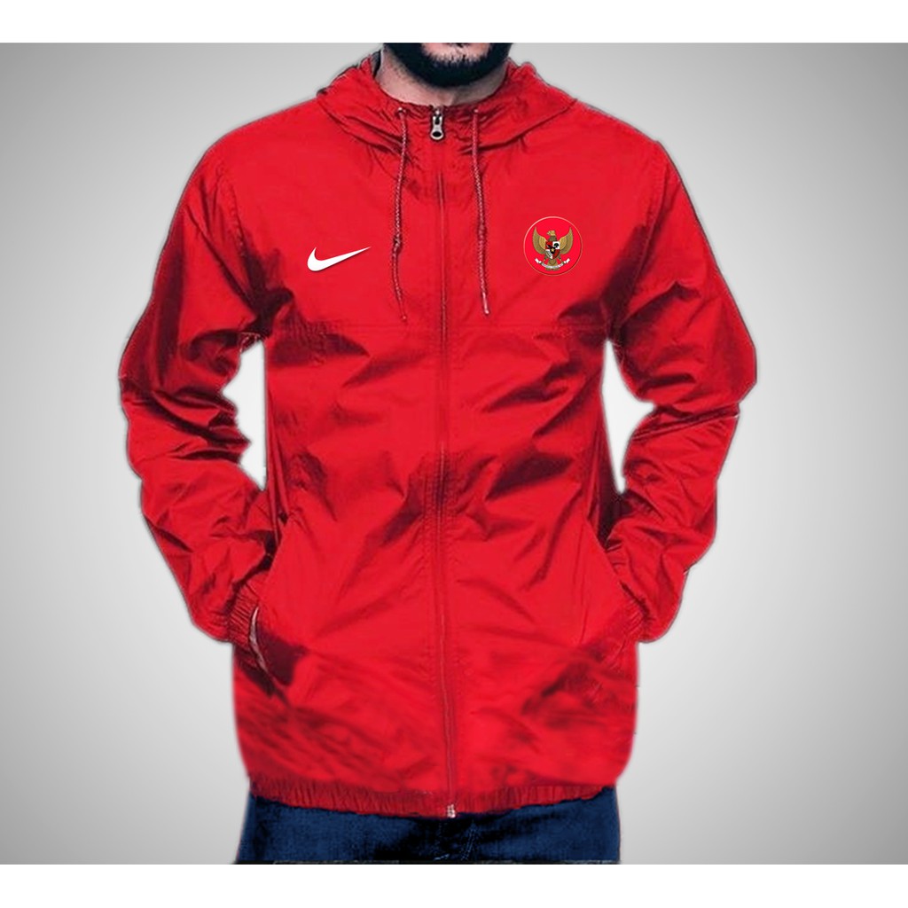 Jual Jaket Parasut Hoodie Timnas Garuda Indonesia Bahan Taslan Tebal ...