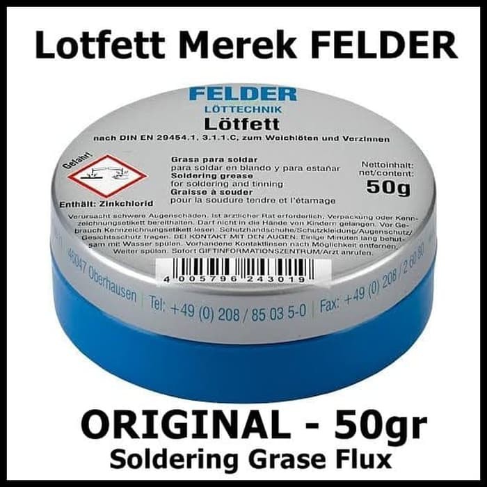 Jual ORIGINAL Solder Pasta Grase Flux 50 g FELDER LOTFETT LOTFET 50gr ...