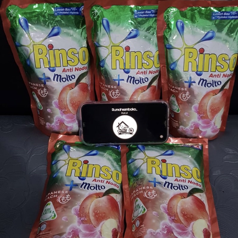 Jual Rinso Molto Anti Noda Detergen Cair Liquid Japanese Peach 750 ml ...