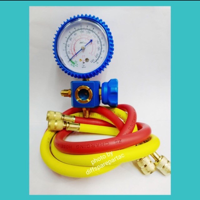 Jual Paket isi freon manifold single R22 + selang manifold TANPA freon ...