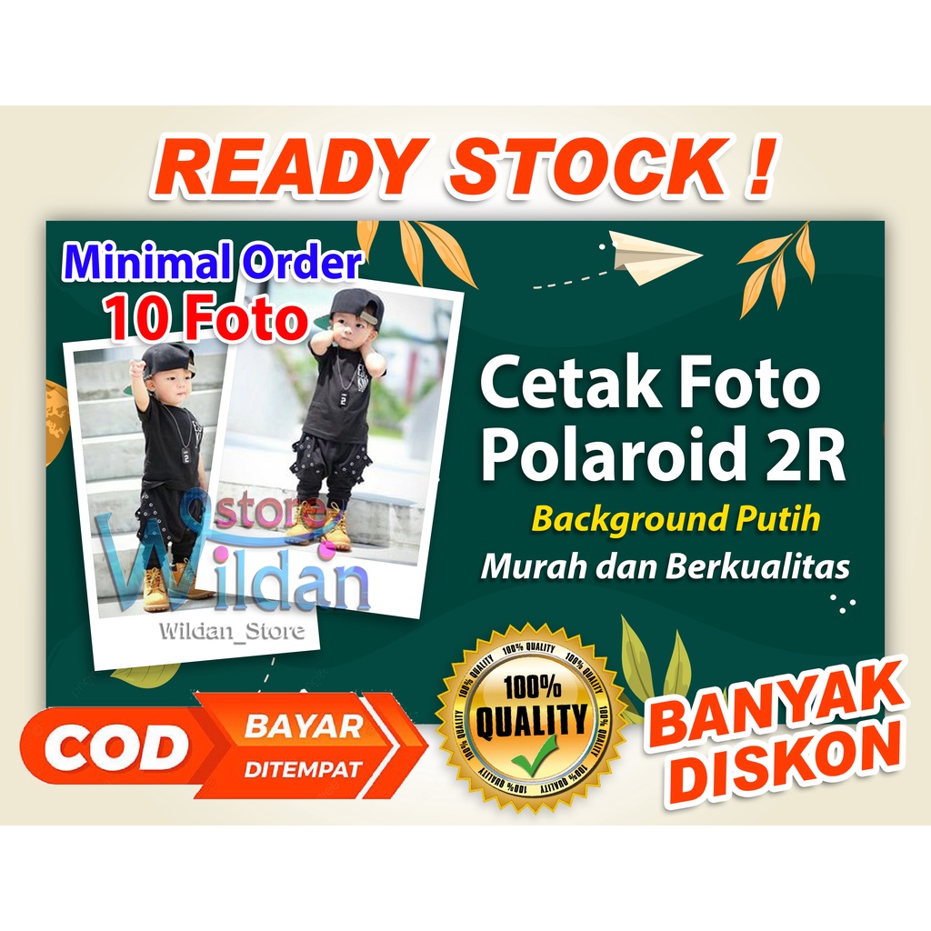 Jual Bisa COD (Bayar di tempat) - Paket Cetak Foto Pol@roid 2R Background Putih, Minimal Order ...