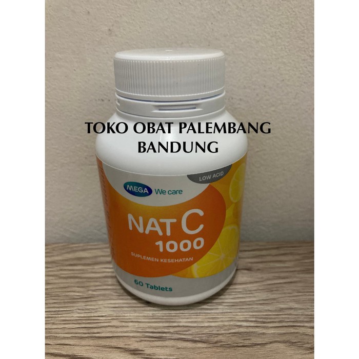 Jual NAT C 60 Tablet 1000 MEGA WE CARE ASLI 100% ORI VITAMIN C NAT-C ...