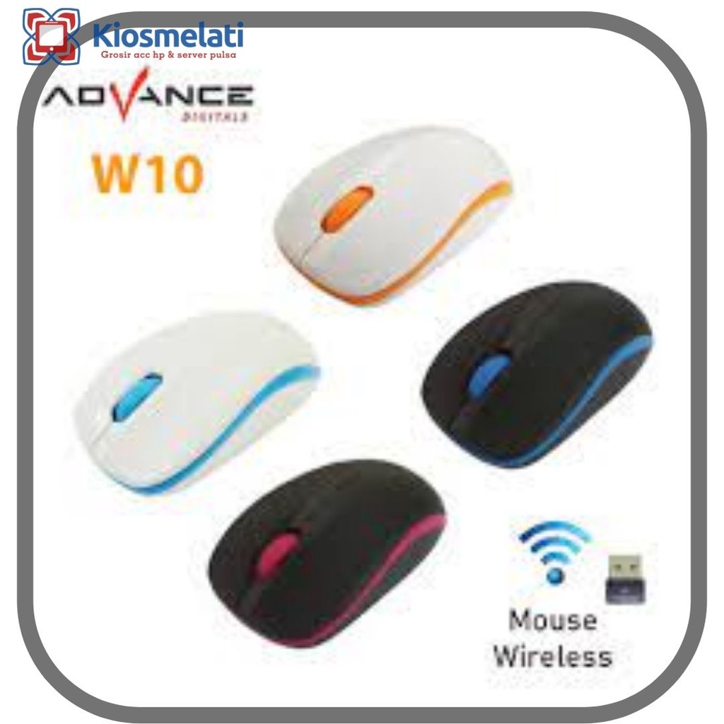 Jual Mouse W10 Wireless Advance/Mouse Bluetooth/Mouse Laptop/Mouse PC ...