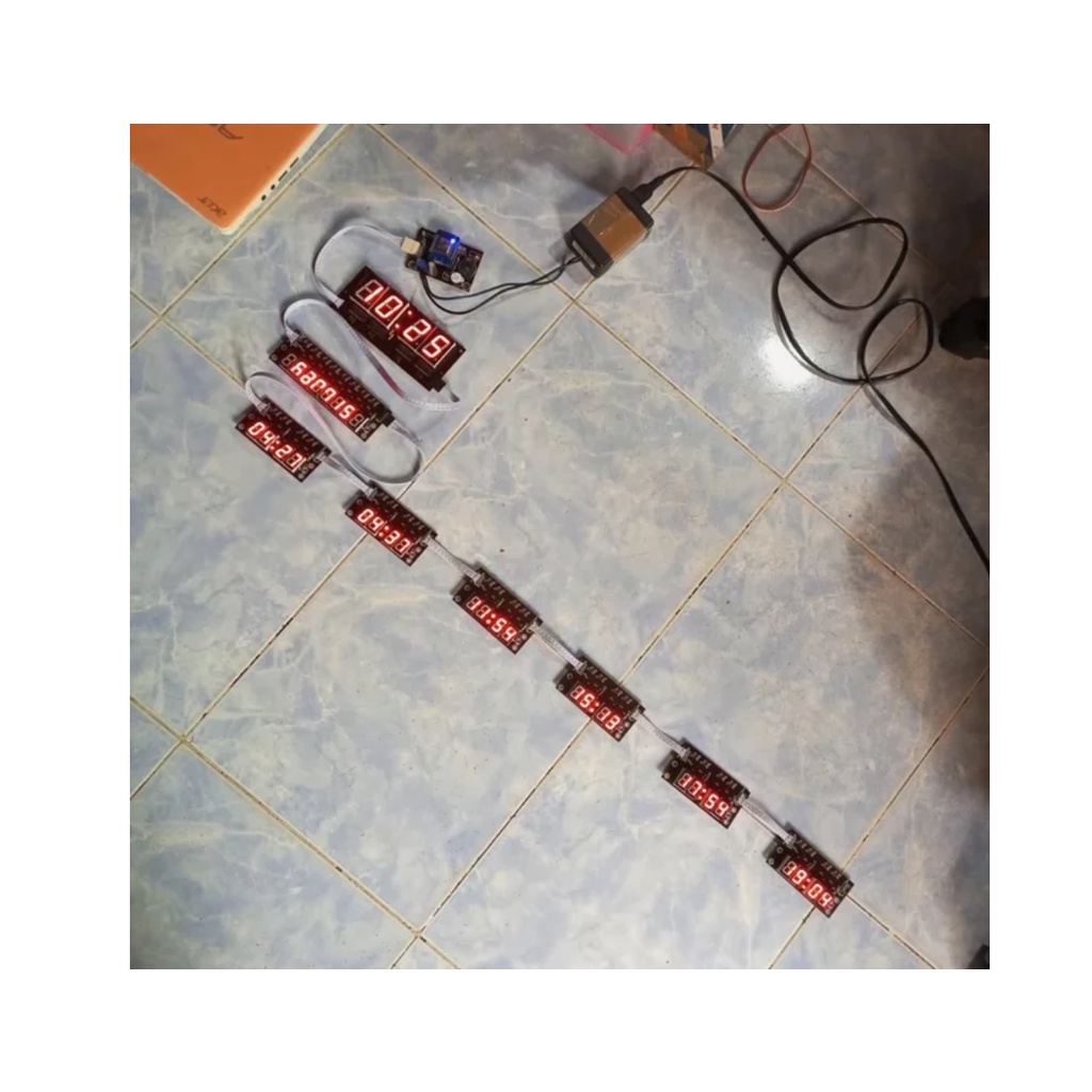 Jual Modul kit Jam Digital Jadwal Shalat Iqomah Seven 7 Segment kecil ...