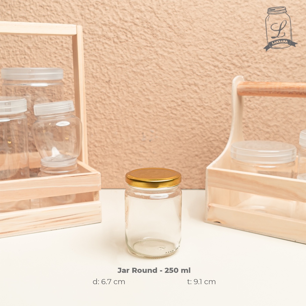 Jual Jar Round - 250 ml / Jar kaca 250ml / jar silinder kaca | Shopee ...