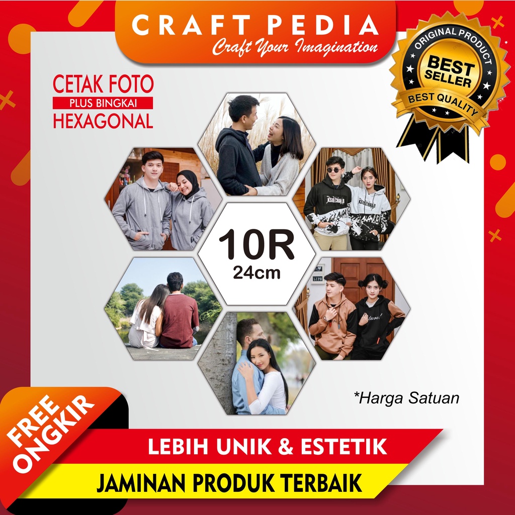 Jual Cetak Foto Custom Hexagon – Pajangan Dinding Aesthetic | Shopee ...
