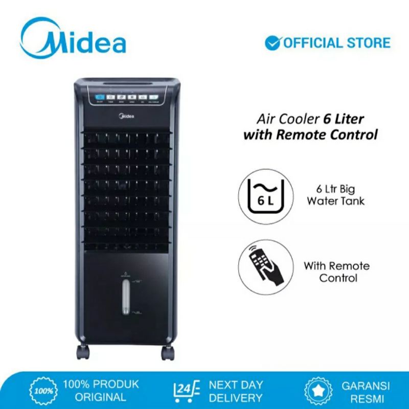 Jual Air Cooler Midea AC-100 A (B) Hitam Kipas Angin Aircooler Penyejuk ...