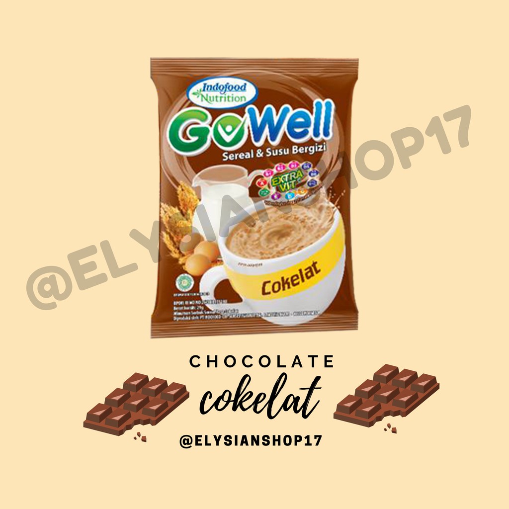 Jual Go Well Cereal & Susu Chocolate 1 Renceng 10 Sachet | Shopee Indonesia