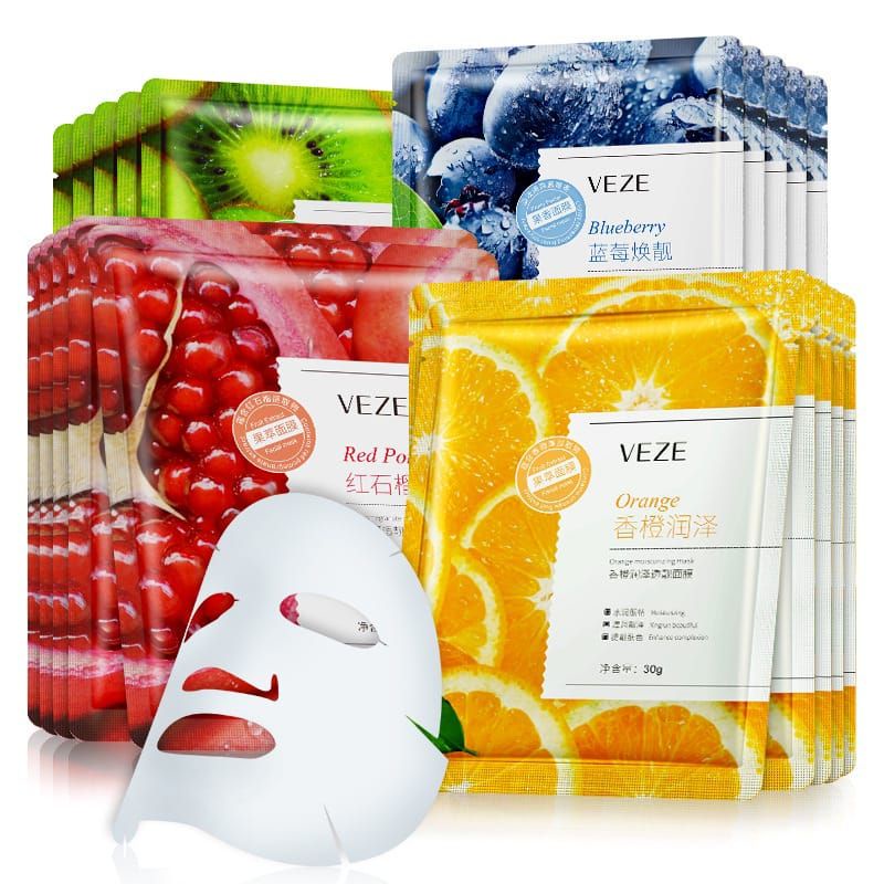 Jual Veze Venzen Fruit Moisturizing Sheet Mask Masker Wajah Lembar ...