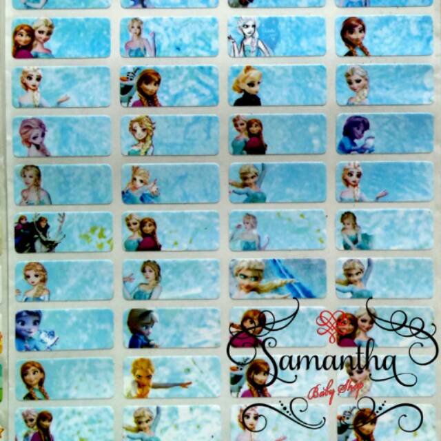 Jual Label nama waterproof motif Frozen | Shopee Indonesia