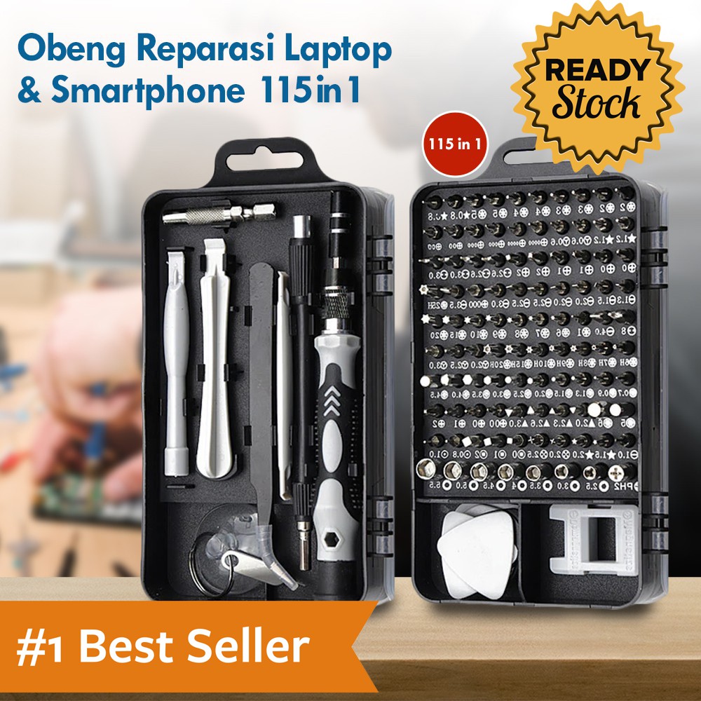 Jual Alat Service Hp Lengkap Komplit Hand Tools 115 in 1 Screwdriver Obeng Set Reparasi ...