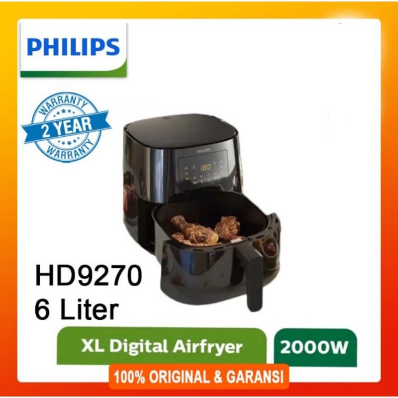 Jual PHILIPS Essential Air Fryer XL Digital HD9270 HD 9270 GARANSI ...