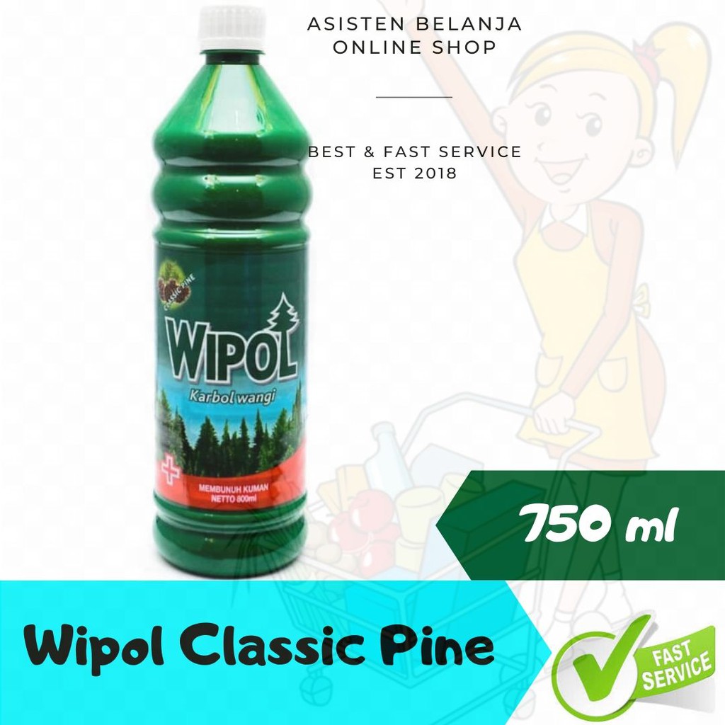 Jual WIPOL Classic Pine BOTOL 750 ml Karbol Wangi Pine 750ml ...