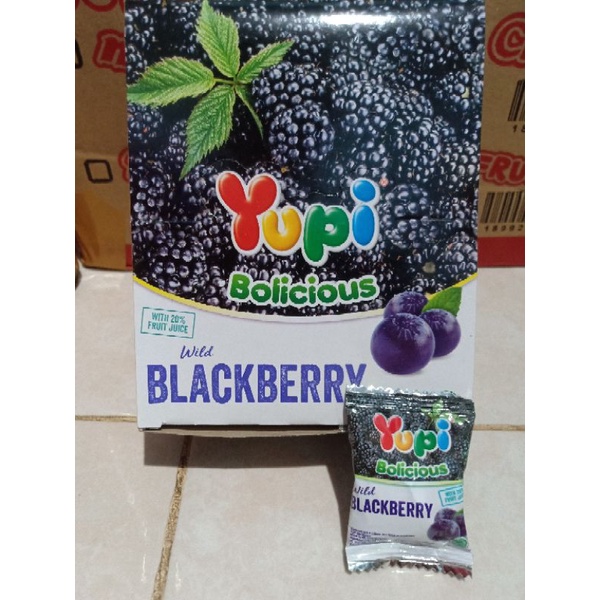 Jual Permen yupi Bolicious blackberry 1pak (isi 24) | Shopee Indonesia