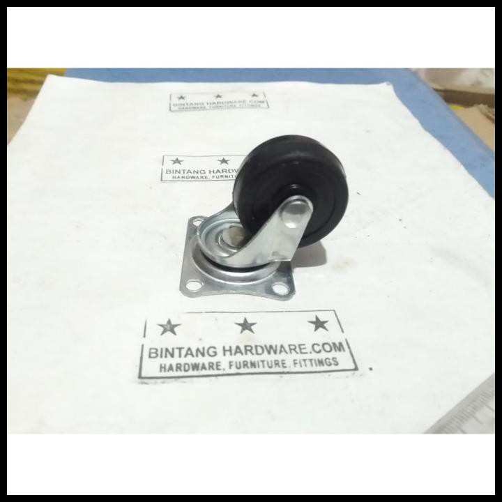 Jual Roda Tas Koper Trolly Rubber Hitam Hidup 1 1/4Inch Roda Caster ...
