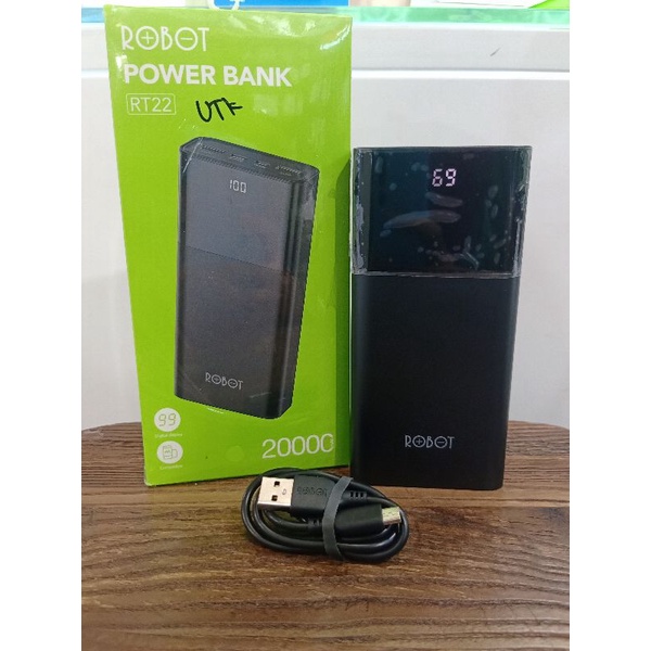Jual POWERBANK ROBOT RT22 ORIGINAL 20000mAh | Shopee Indonesia