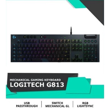Jual Keyboard Logitech G813 Mechanichal Gaming RGB Clicky - Logitech G ...