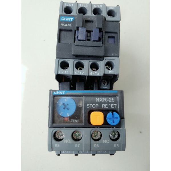 Jual Chint Contactor Kontaktor NXC 09 Coil 220Vac Set Chint Thermal Overload Relay NXR 25 8A ...