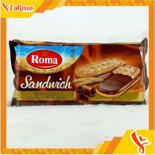 Jual ROMA BISKUIT SANDWICH COKELAT BON BON 189GR | Shopee Indonesia