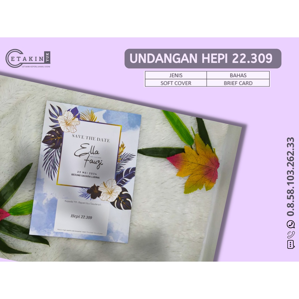 Jual UNDAGAN NIKAH HEPI 22.309 MURAH, AESTHETIC, KEREN, ELEGAN, LUCU UNIK/CETAK UNDANGAN ...