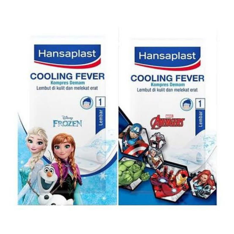 Jual Hansaplast Cooling Fever Kompres Demam Frozen & Avengers Perbox ...