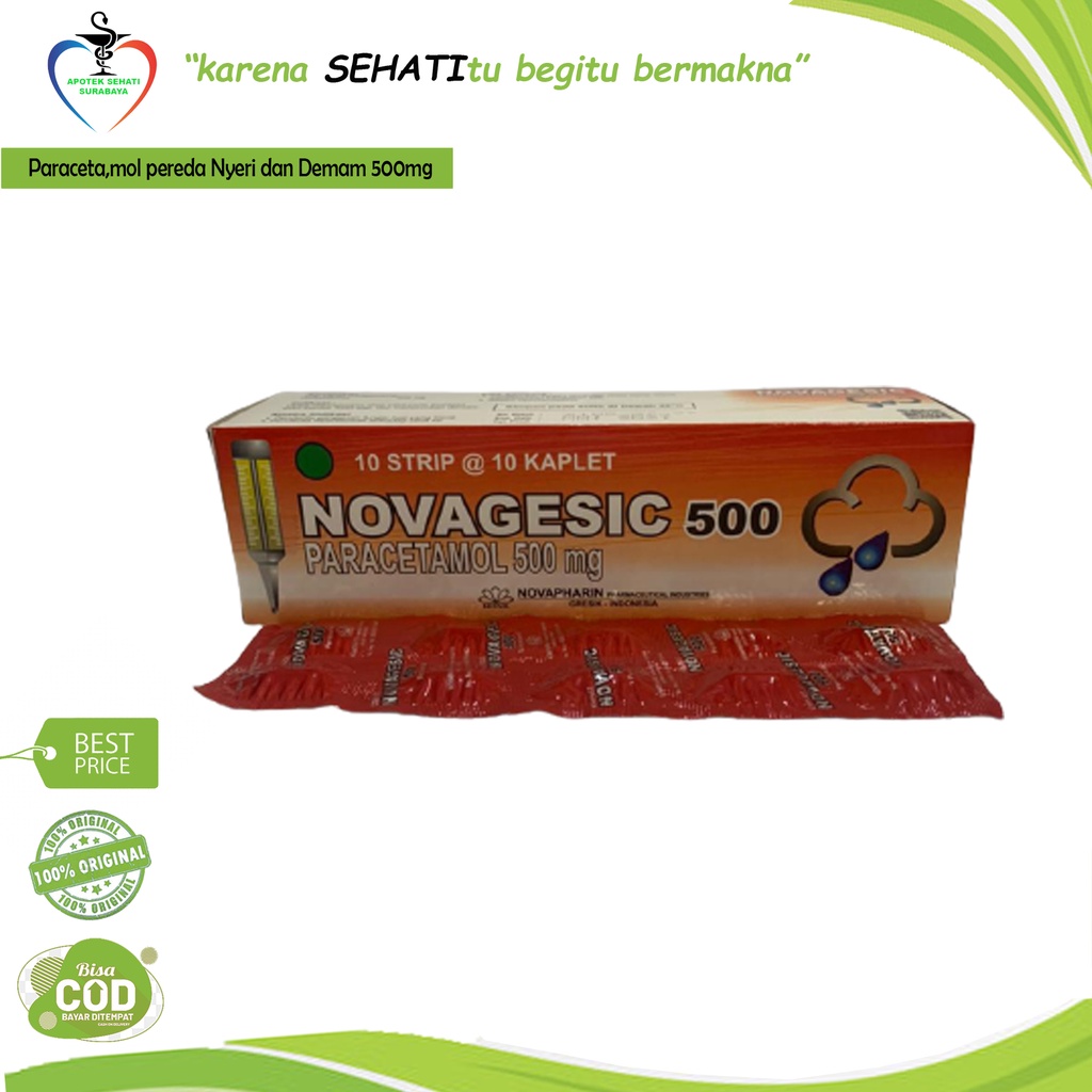 Jual NOVAGESIC TABLET PARACETAMOL 500MG OBAT DEMAM | Shopee Indonesia