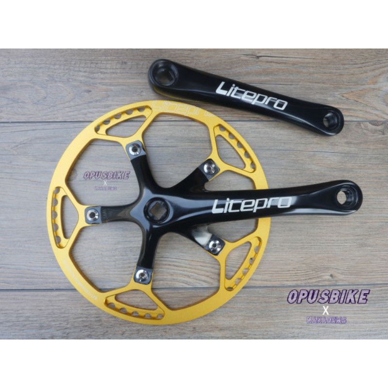 Jual CRANK SET LITEPRO 53T + CHAINRING | Shopee Indonesia